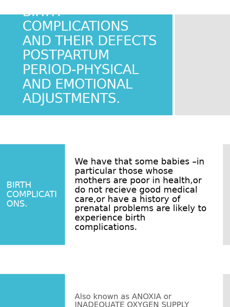 Birth Complications. | PDF | Preterm Birth | Pregnancy