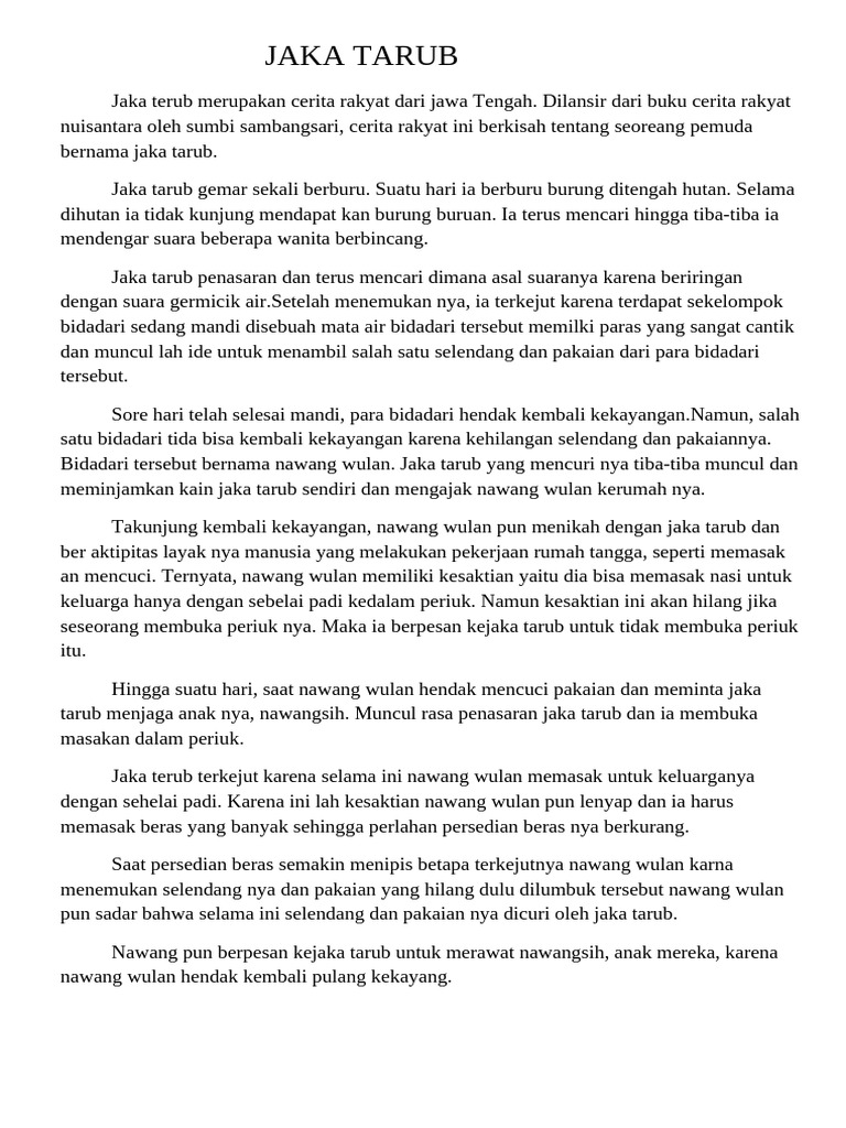 Jaka Tarub Ilham Faturrohman | PDF