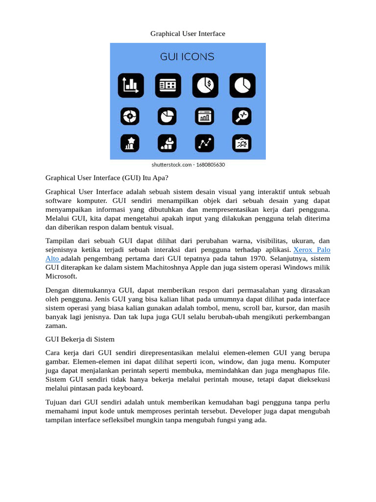 Graphical User Interface | PDF | Seni | Teknologi & Rekayasa