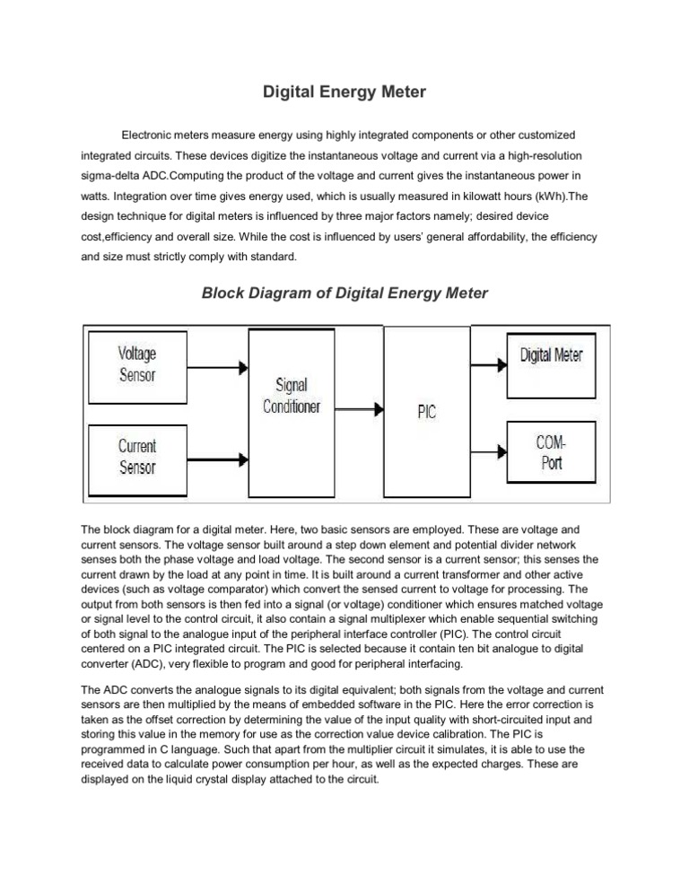 Digital Energy Meter | PDF
