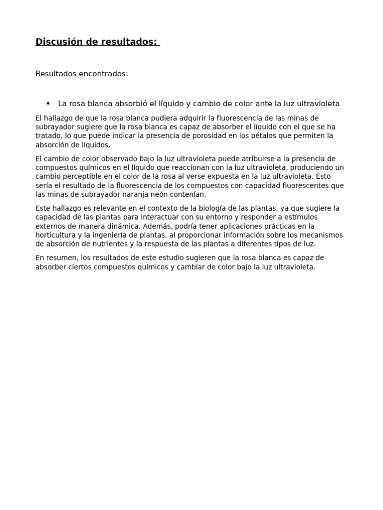 Discusión de Resultados | PDF