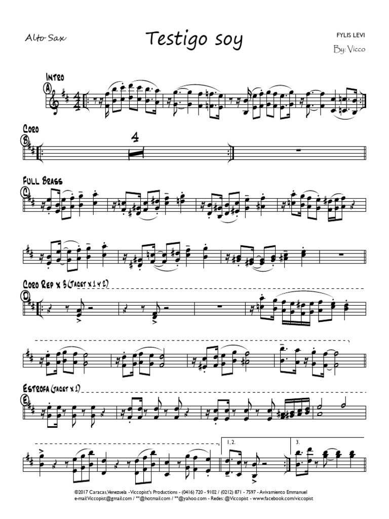 3 Testigo Soy - Alto Sax | PDF