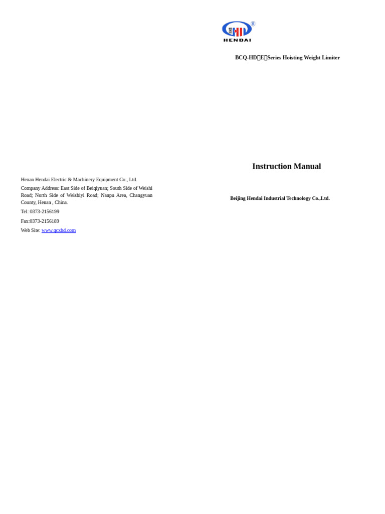 BCQ HD (E) 英文说明书 | PDF | Relay | Power Supply