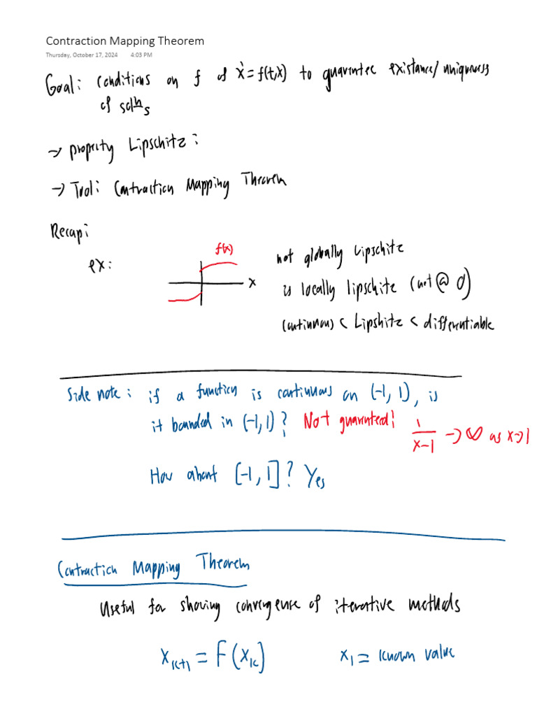 Contraction Mapping Theorem | PDF