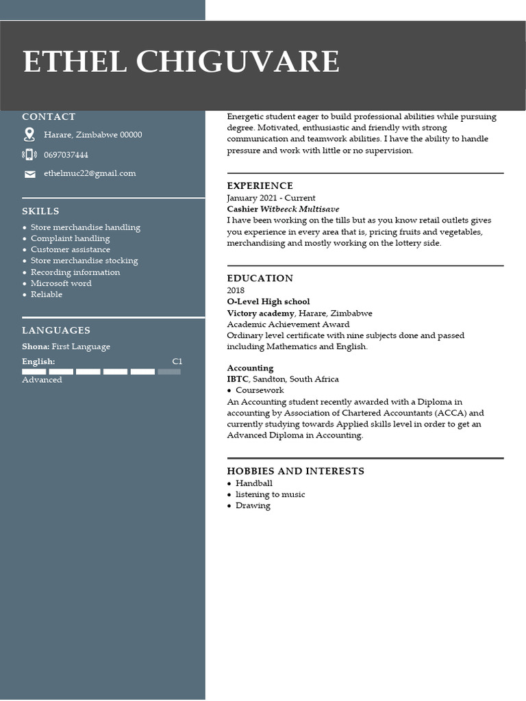 Ethel SA CV | PDF | Qualifications