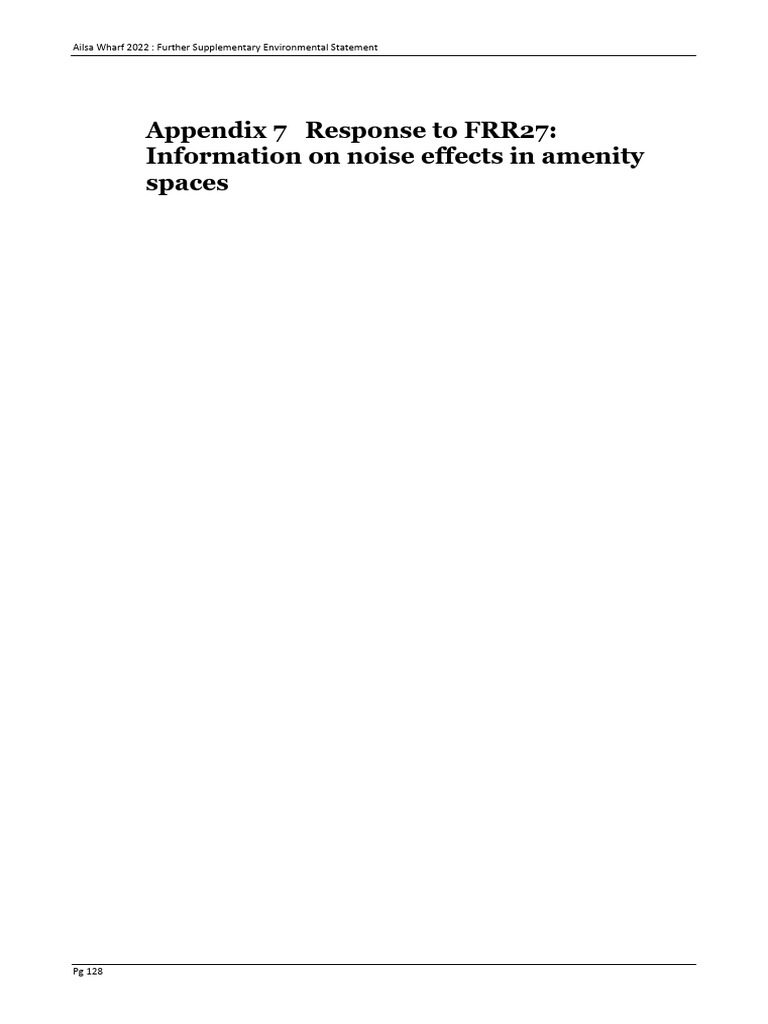 Environmental Statement Further Environmental Information - Appendix 07-1882610 | PDF | Noise ...