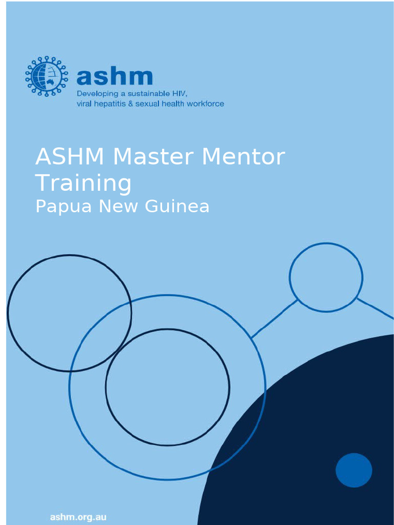 PNG Health Mentor Training | PDF | Mentorship | Sexually Transmitted ...