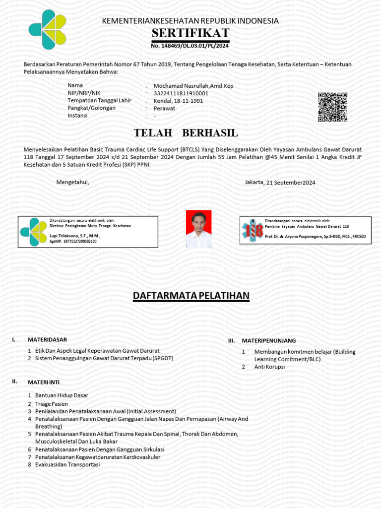 Mochmad Nasrullah, Amd - Kep 1 | PDF