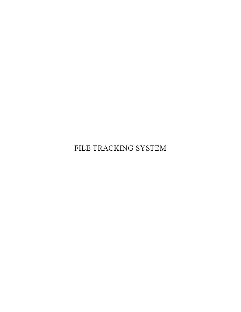 Efficient File Tracking System Guide | PDF