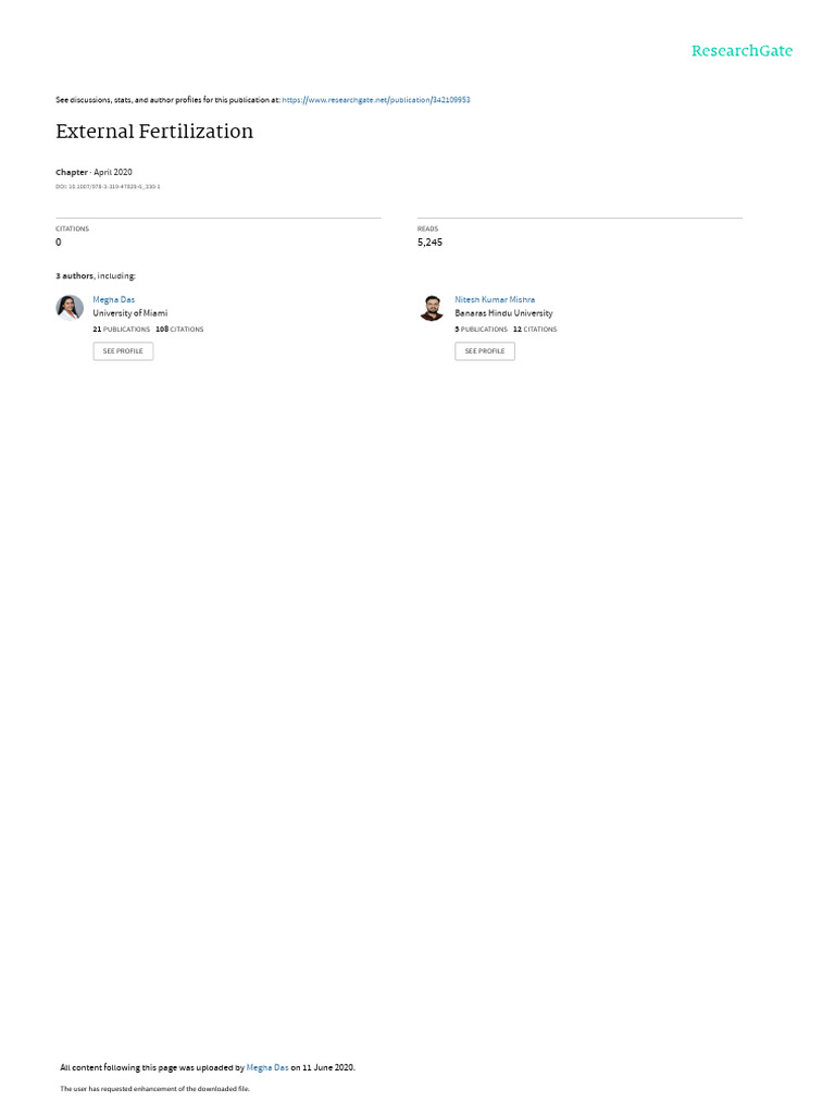 External Fertilization | PDF | Biological Interactions | Sexual ...