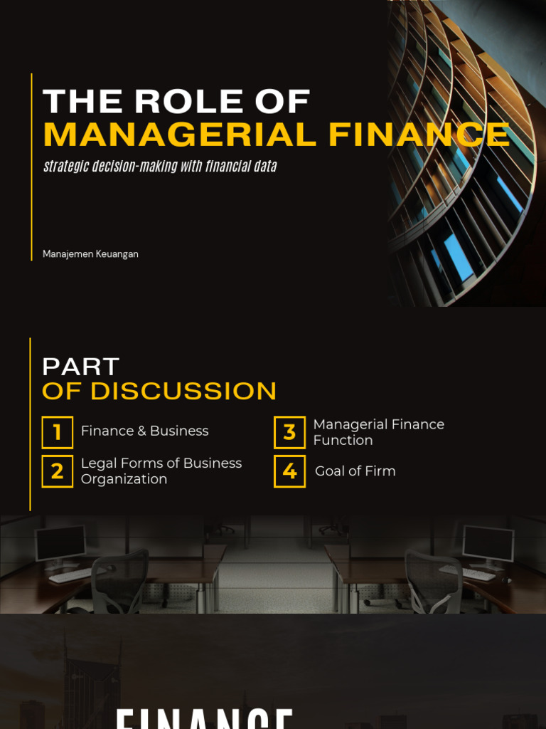 The Role of Managerial Finance | PDF | Business | Partnership