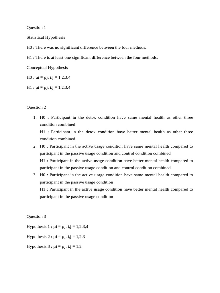 ANOVA | PDF | Hypothesis | Analysis Of Variance