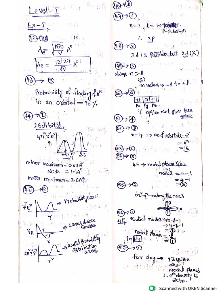 Atomic Structure Solution Ipl OT3 Syllabus | PDF