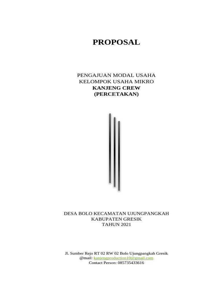 Proposal Umkm Kanjeng | PDF