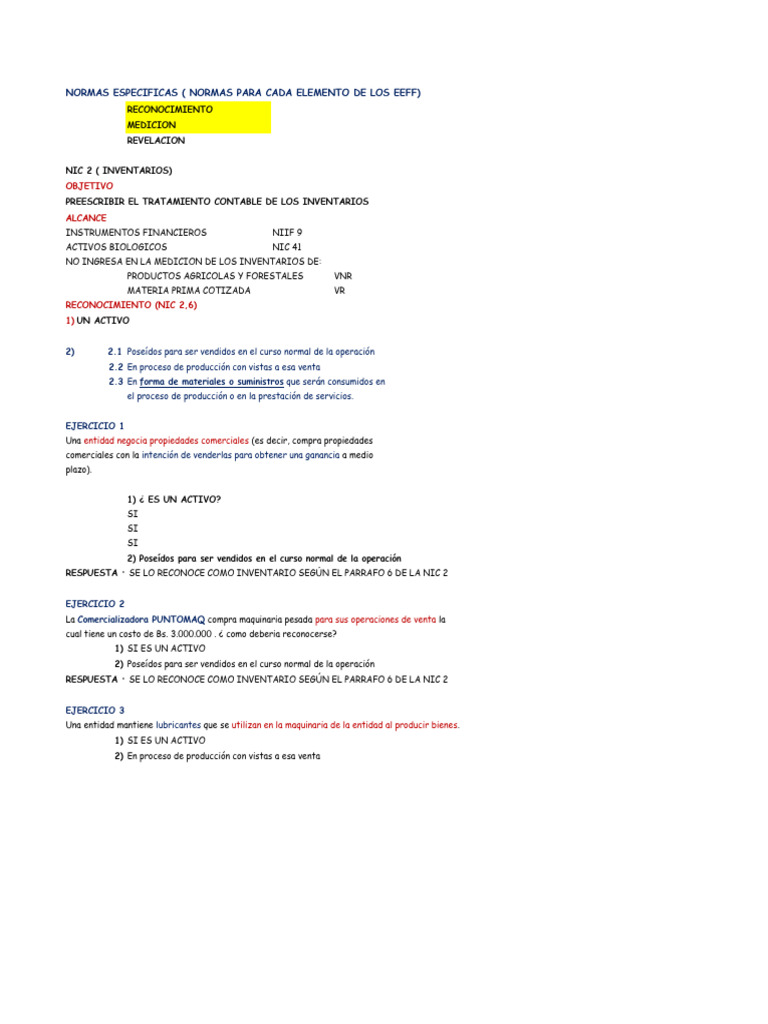 Nic 2 Ultra Resúmen | PDF | normas internacionales de INFORMACION ...