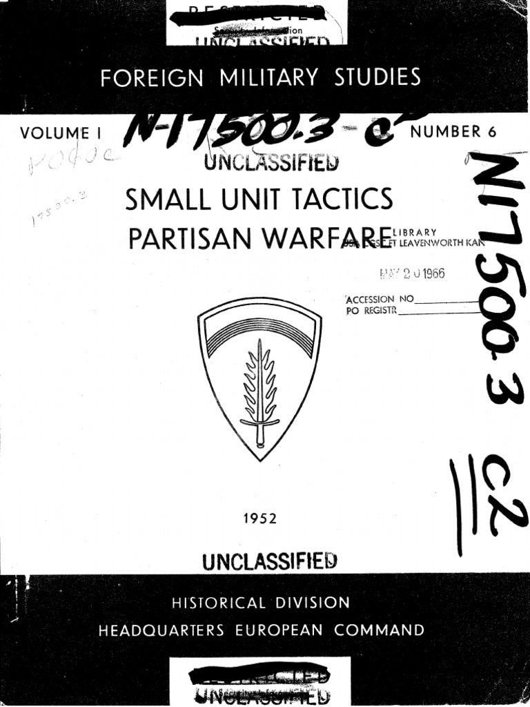 Small Unit Tactics Partisan Warfare | PDF | Crimea | Infantry