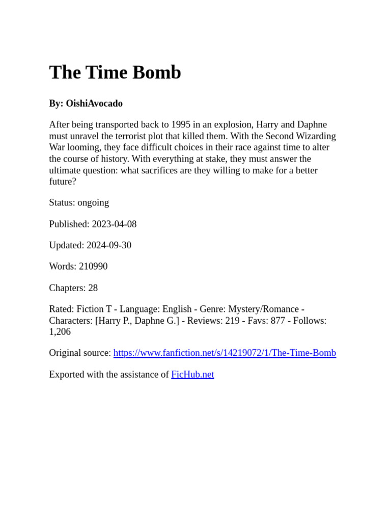 The Time Bomb by OishiAvocado-w2dvwij9 | PDF | Religion & Spirituality | Poetry