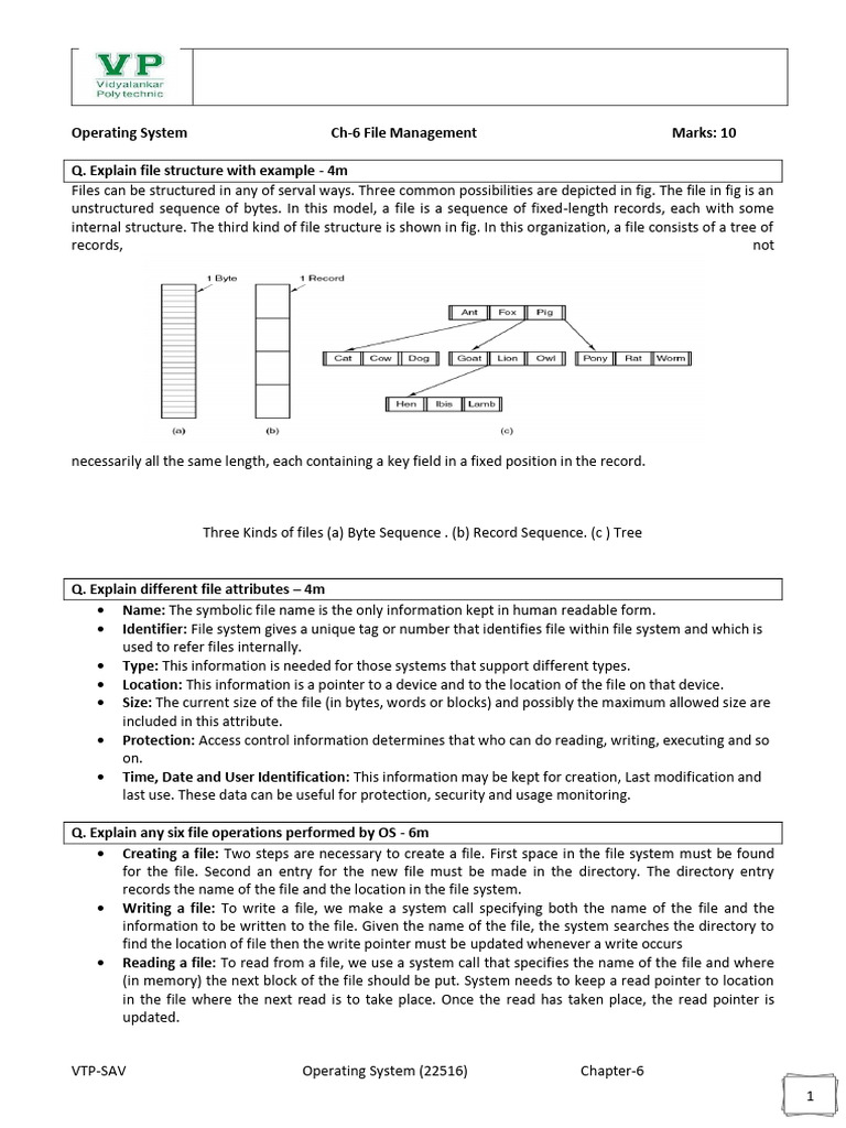 OPS-Chapter-6-File Management | PDF | Hard Disk Drive | Computer File