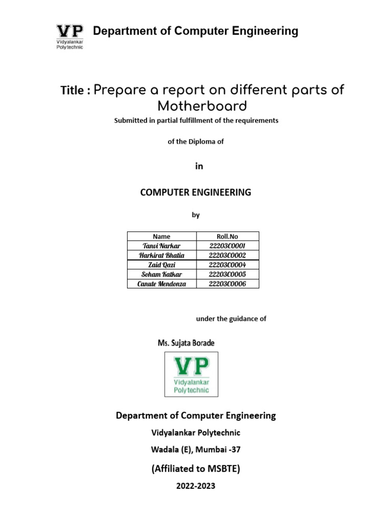 Report of Microproject | PDF | Electronics | Manufactured Goods
