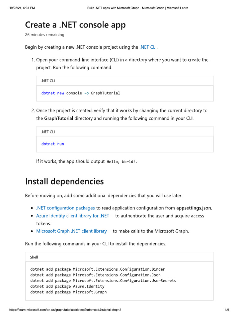 Create A .NET Console App | PDF