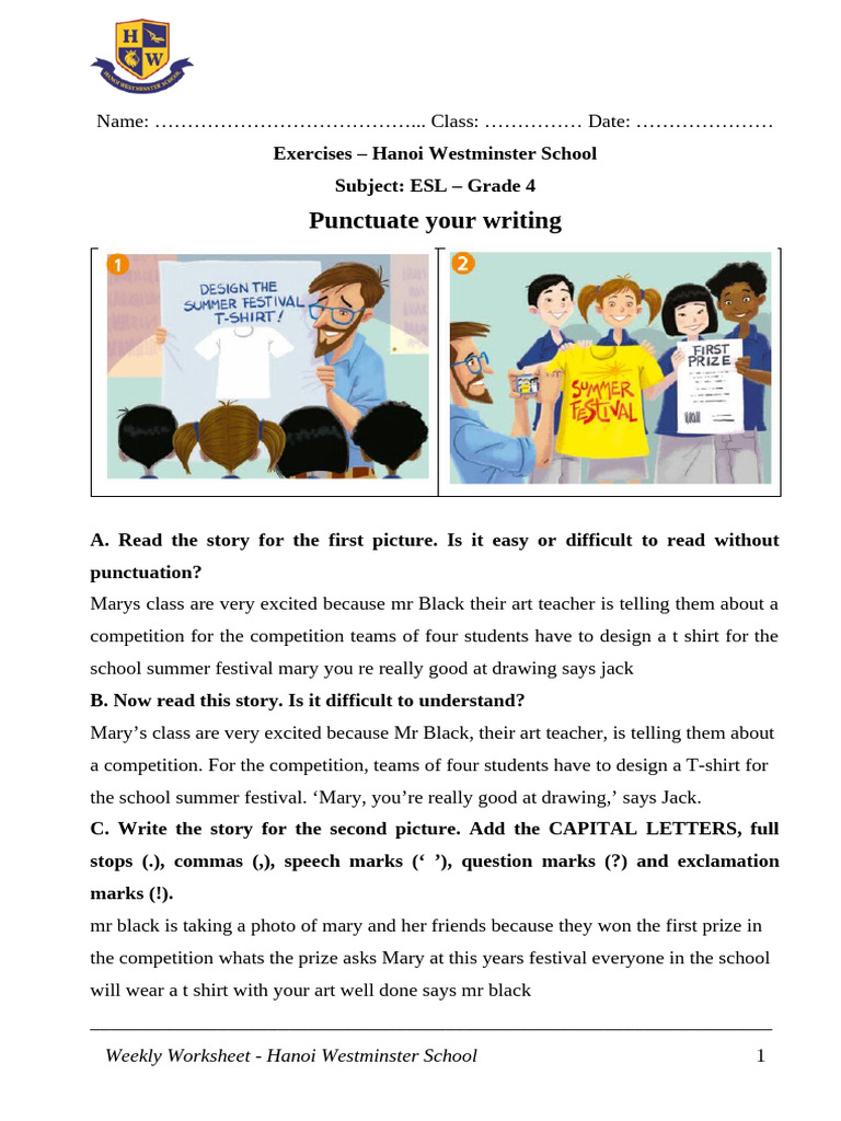 Flyers Writing Skill P10 J11 | PDF