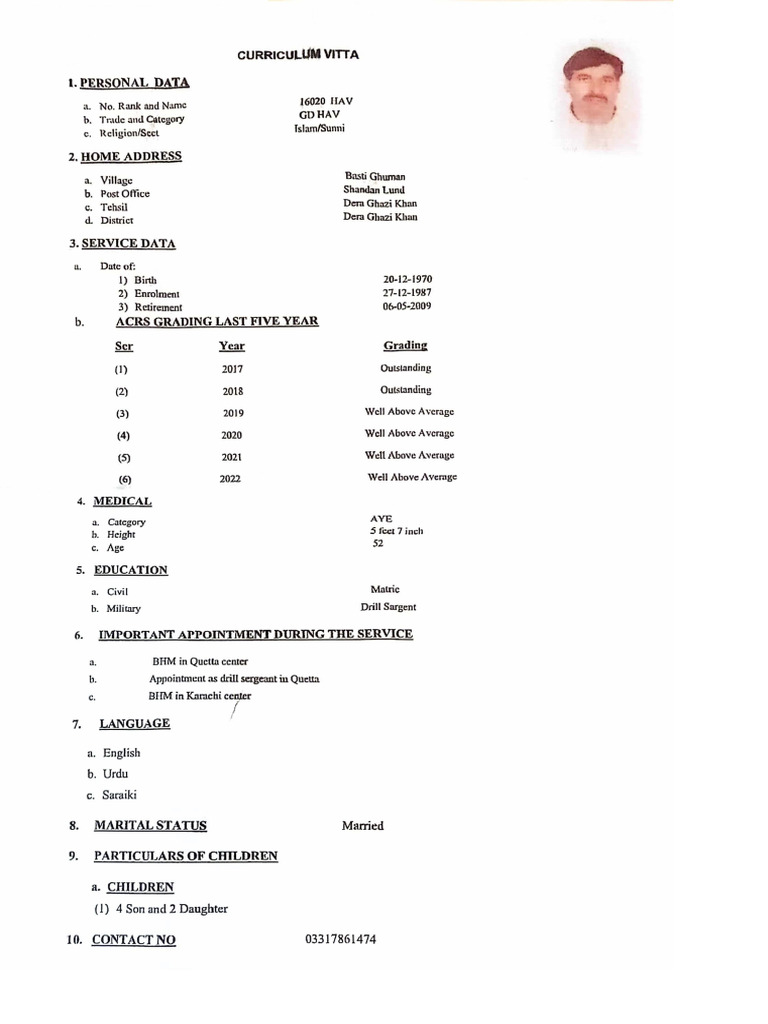Faiz Muhammad CV | PDF