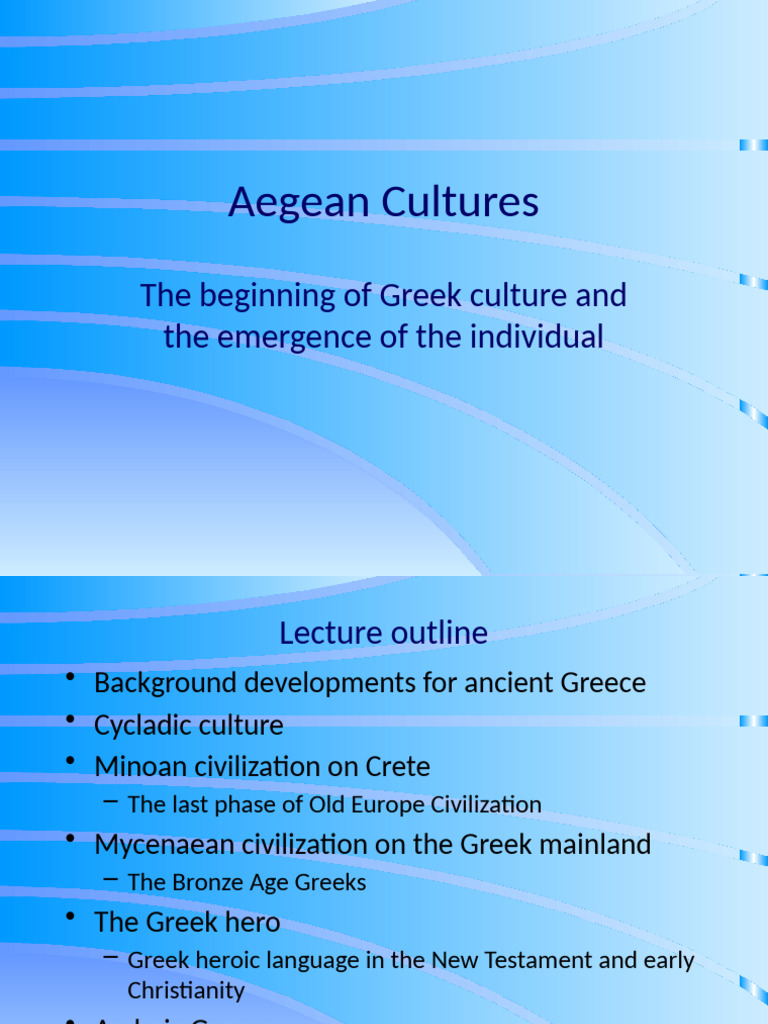 Aegean Civilizations | PDF | Mycenaean Greece | Mycenae