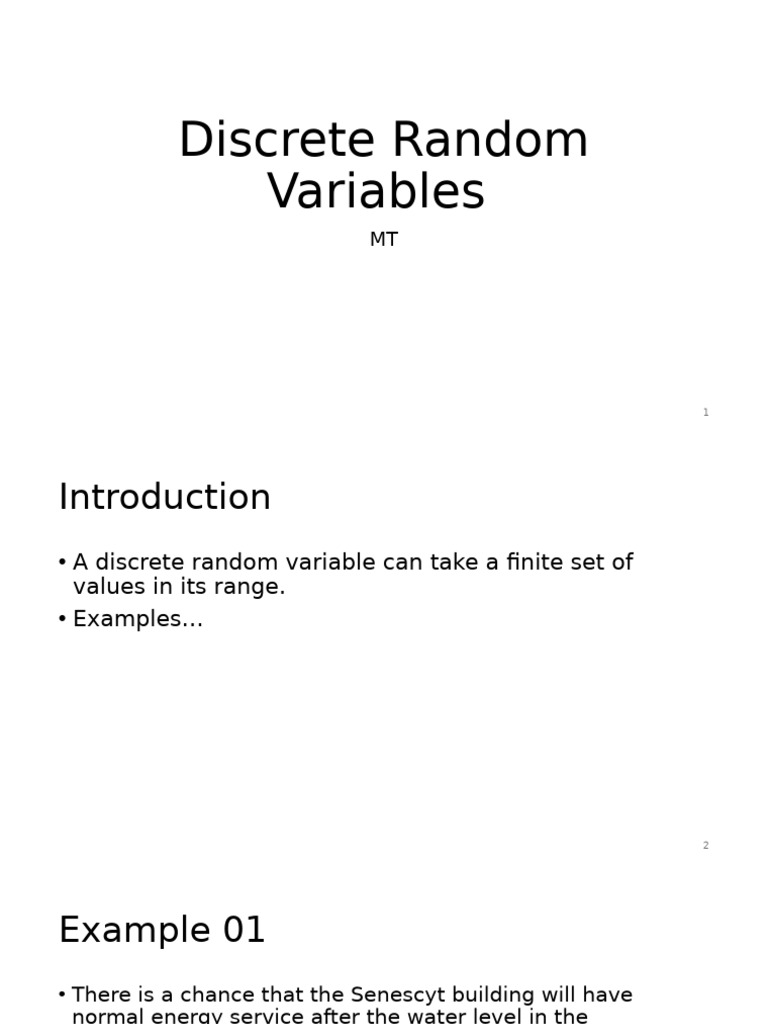 Discrete Random Variables | PDF | Probability Distribution | Random Variable