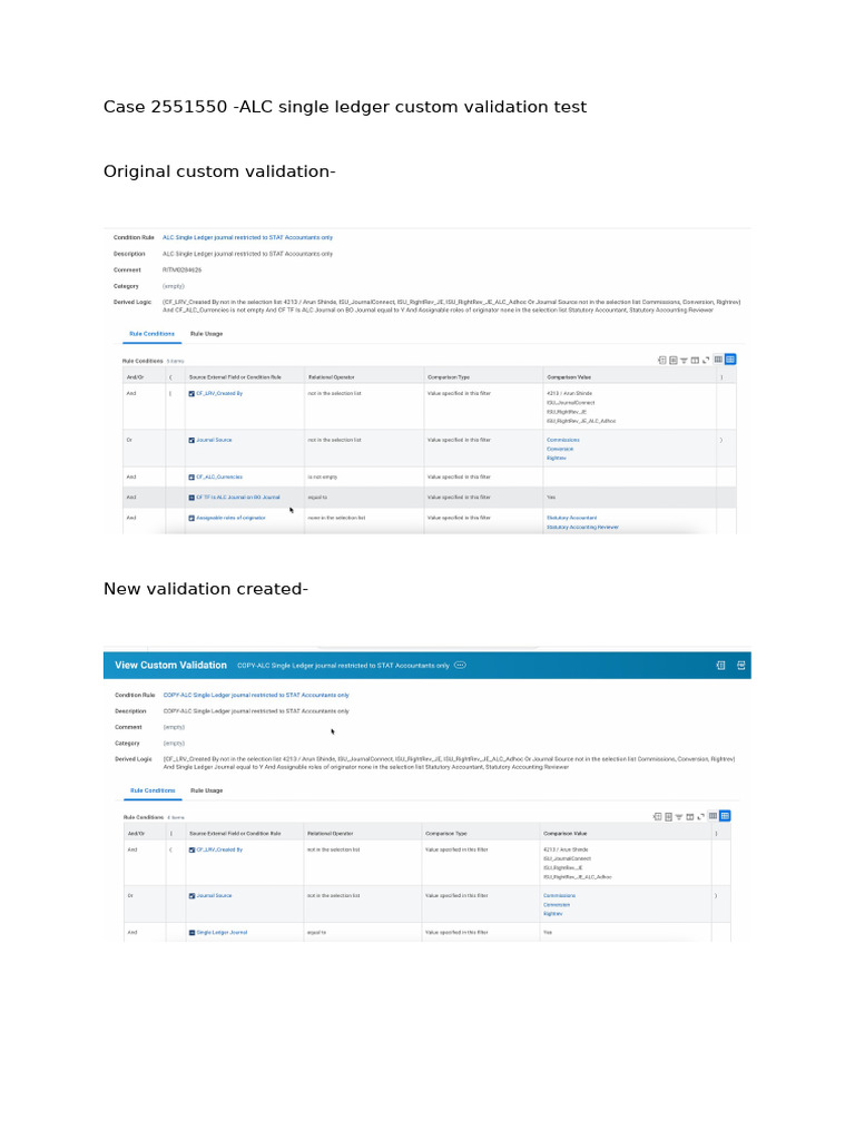 Case 2551550 ALC Validation | PDF