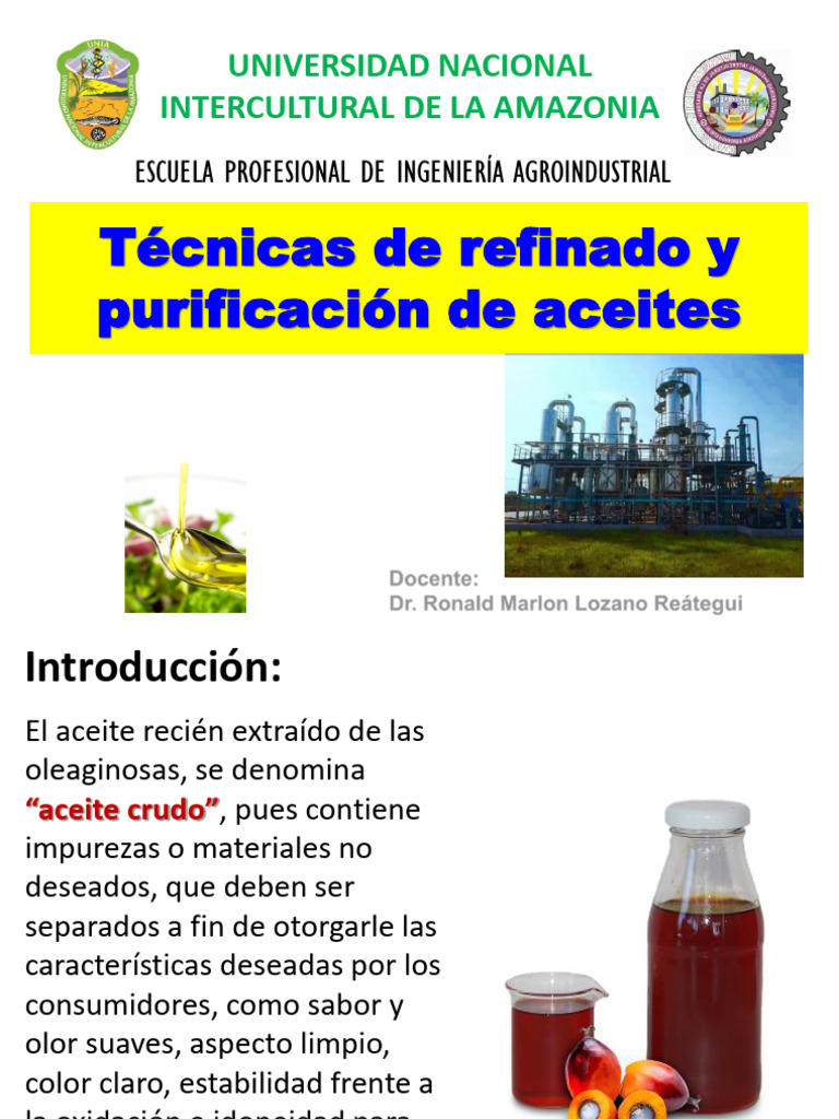 Clase1-Tecnicas de Refinado y Purificación | PDF | Petróleo | Hidróxido ...