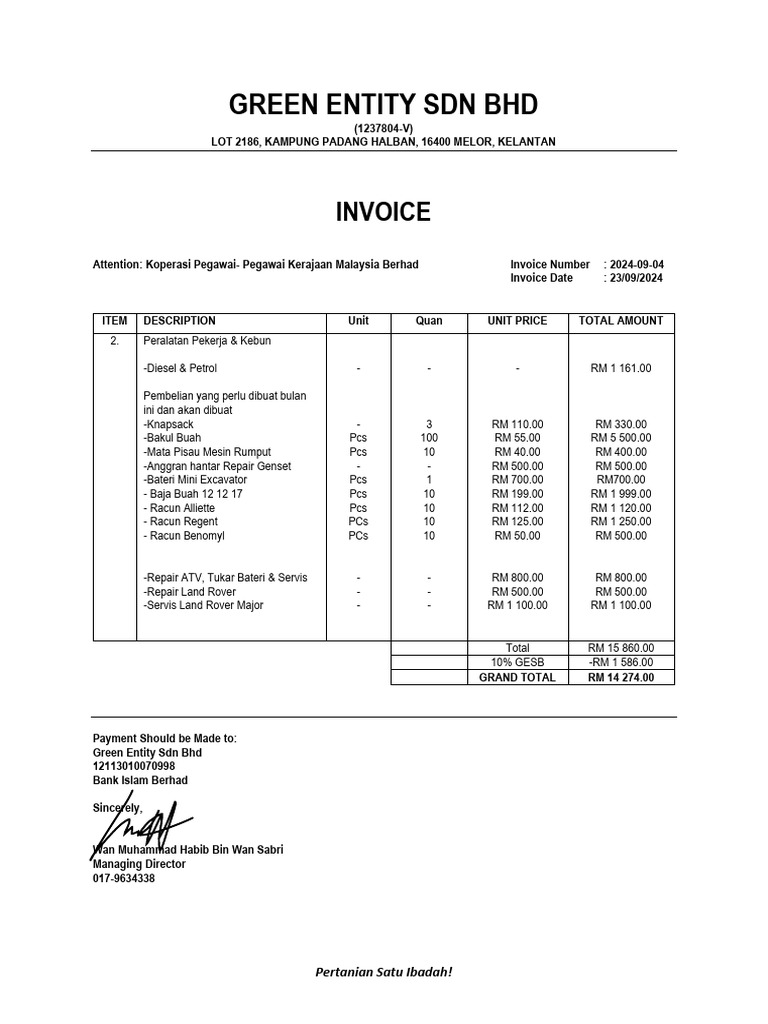 Ge Invoice 24.09.04 | PDF