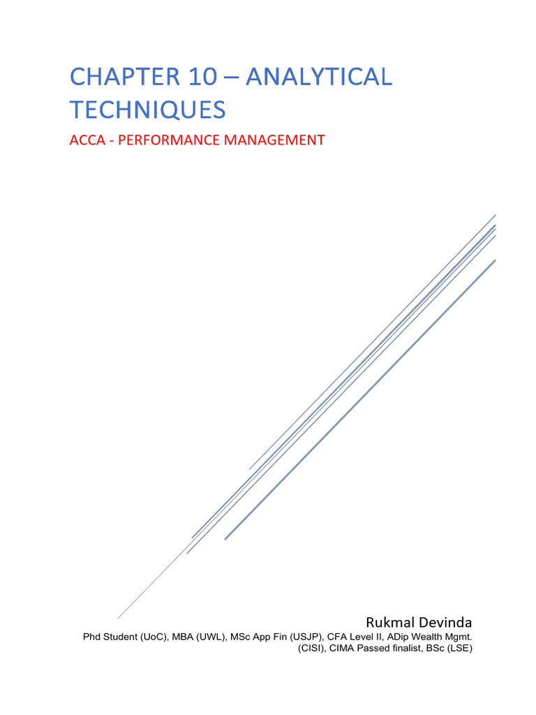 Chapter 10 - Analytical Techniques | PDF | Regression Analysis | Dependent And Independent Variables