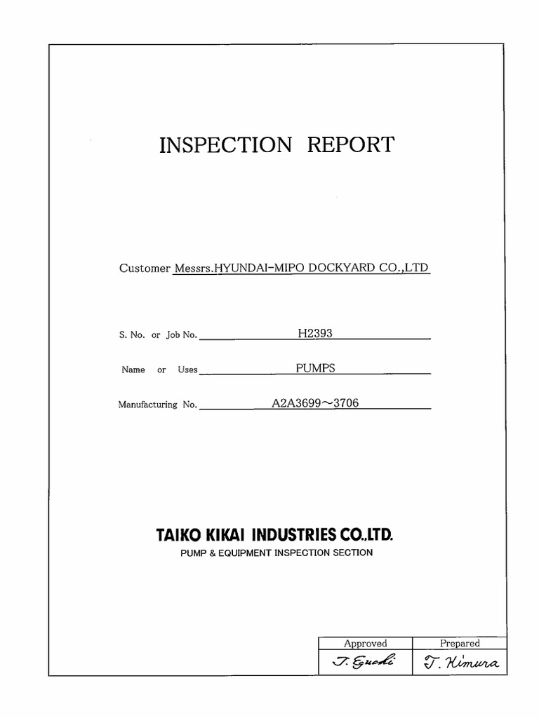 H2393 Inspection Report | PDF