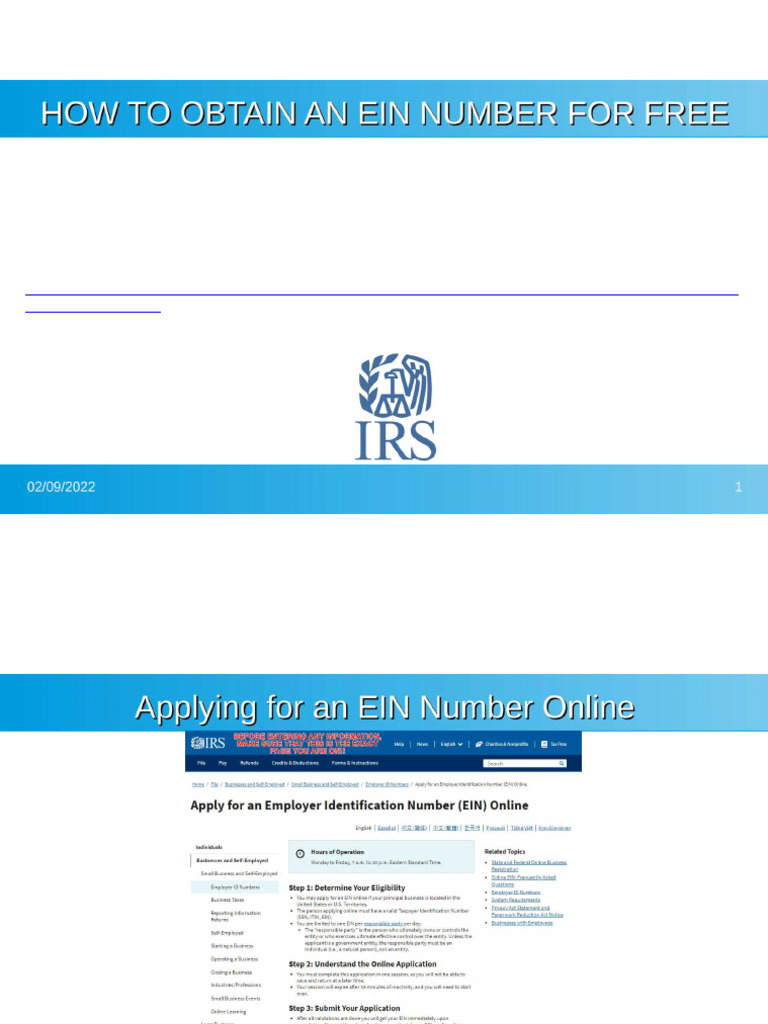 How to Get an EIN for Your Trust | PDF | Internal Revenue Service ...