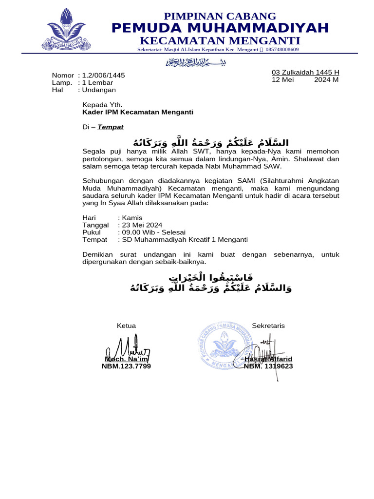 Undangan IPM | PDF