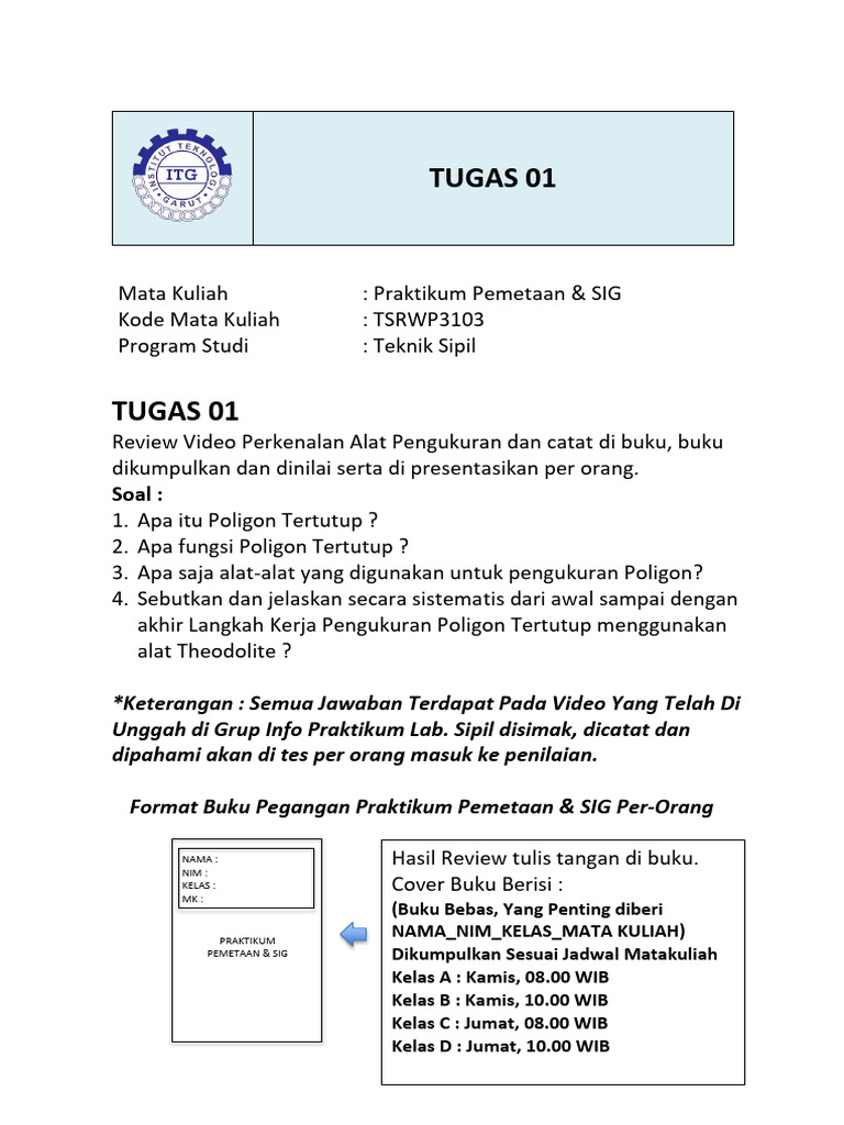 Tugas 01 - Praktikum Pemetaan & Sig | PDF
