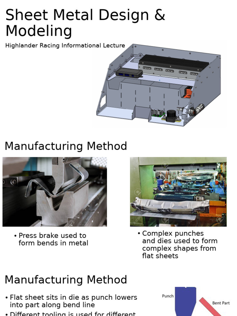 Sheet Metal Design and Bending Basics | PDF | Sheet Metal | Mechanical ...