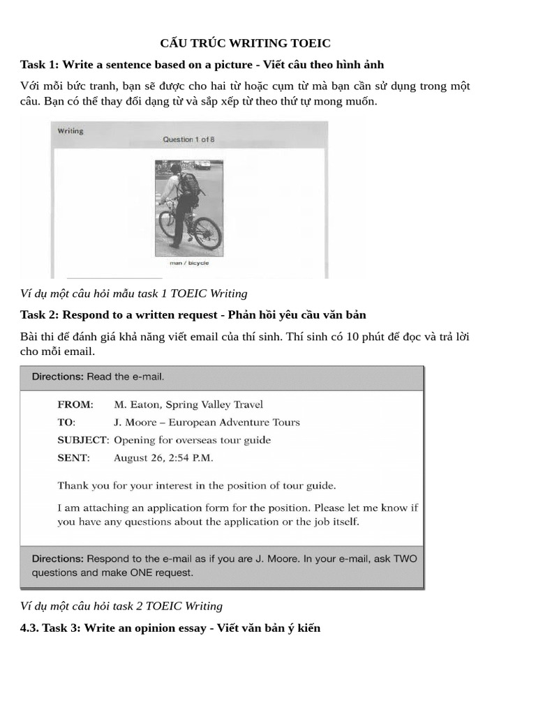 Writing Speaking Toeic | PDF