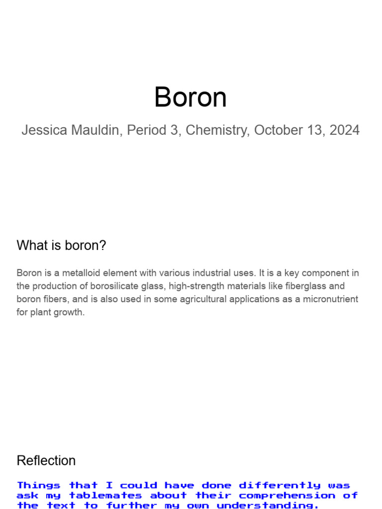 Boron | PDF