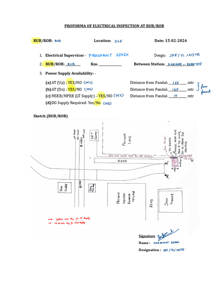 Format ROB RUB Electrical Inspection ABSS 2 | PDF