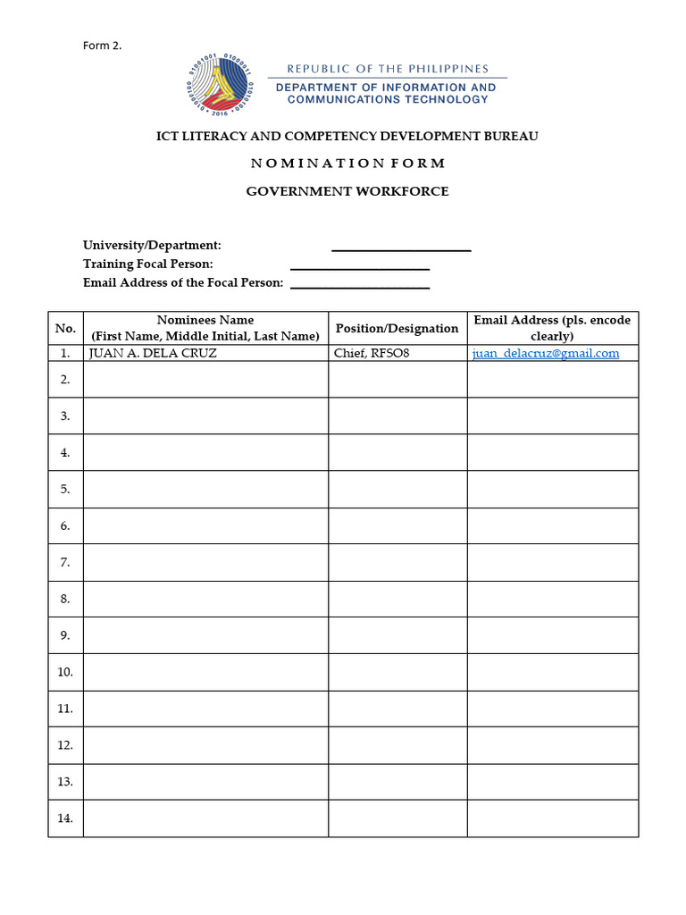 Nomination Form For Govt Employees | PDF