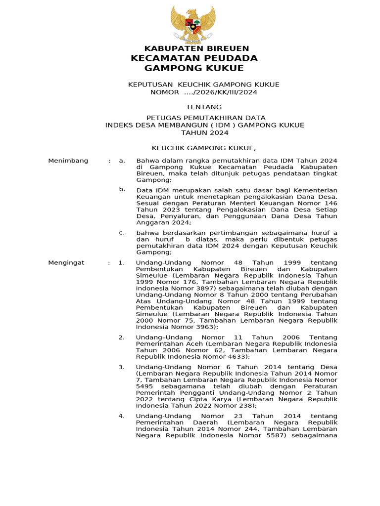 SK - Tim Idm 2024 | PDF