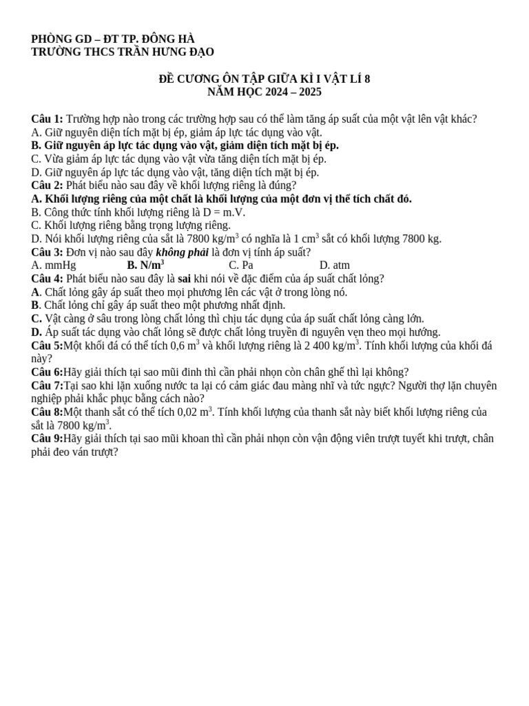 MÔN KHTN 8 (Năng Lư NG) | PDF