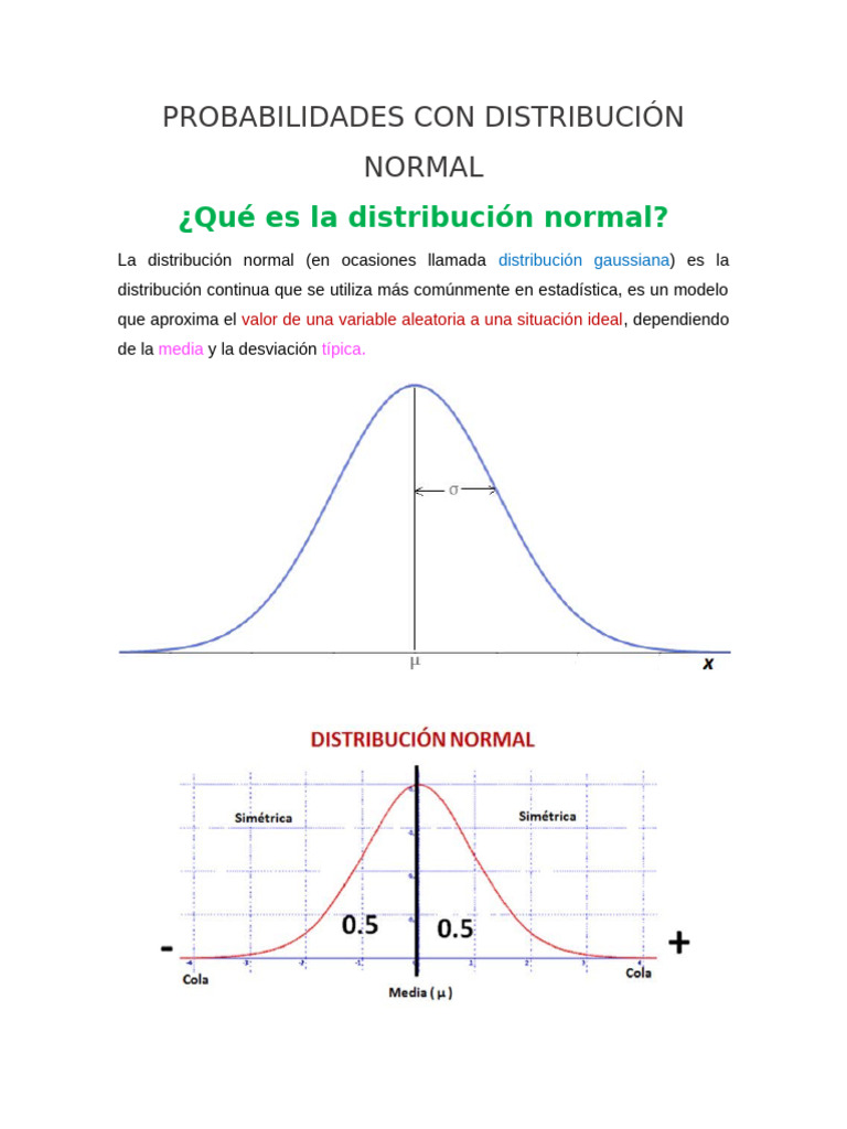 ¿Qué Es La Distribución Normal? | PDF | Distribución normal ...