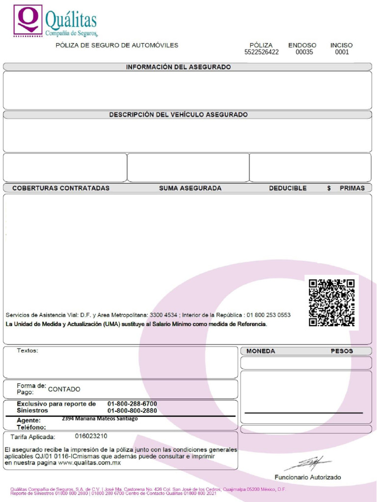 Seguro Qualitas | PDF