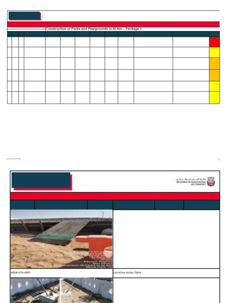 HSEW Observations Action Tracker - RGA Dated On 03 September 24 ...