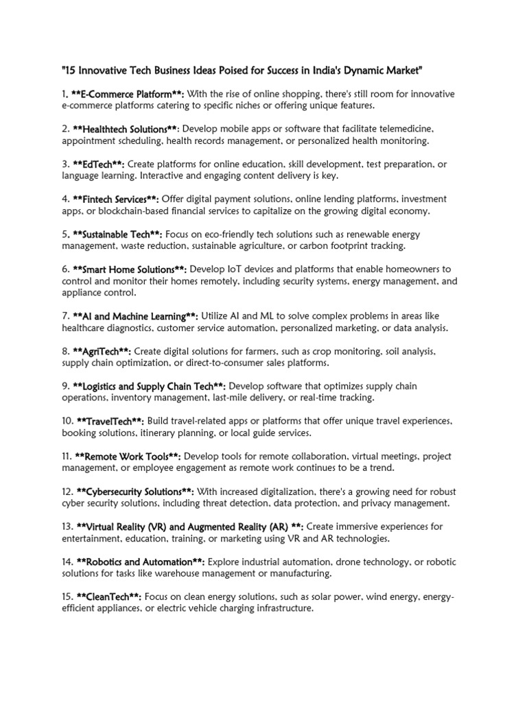 Innovative Tech Ideas for India's Market | PDF | Augmented Reality ...