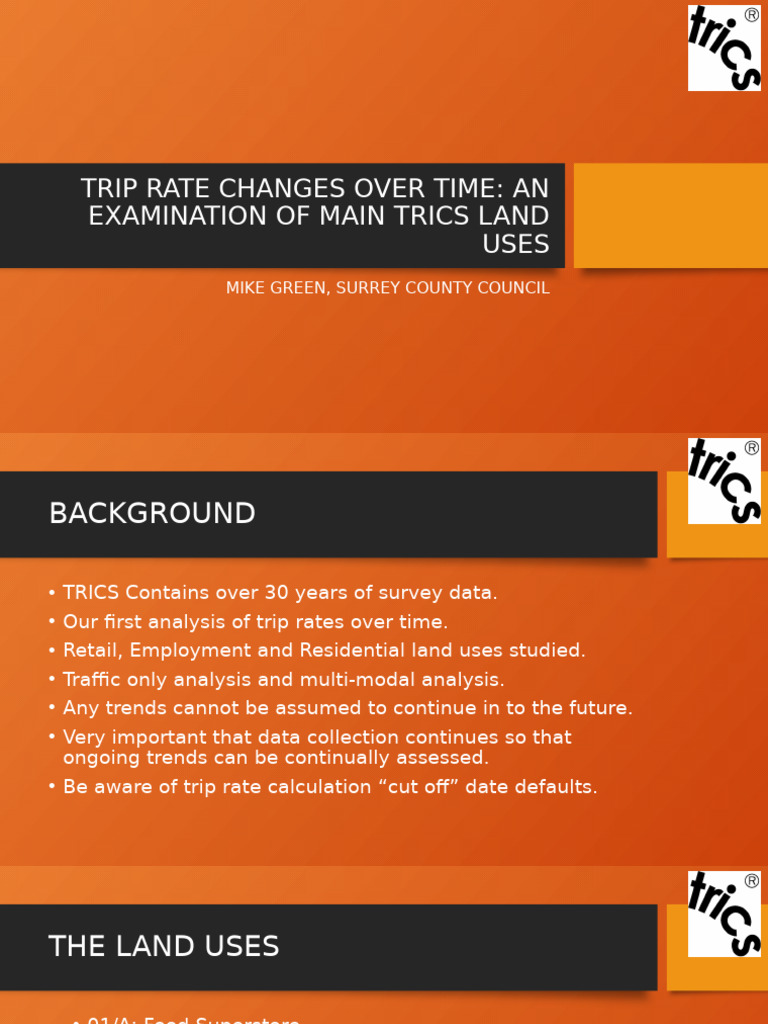 5-Trip Rate Changes Over Time | PDF | Traffic | Land Transport