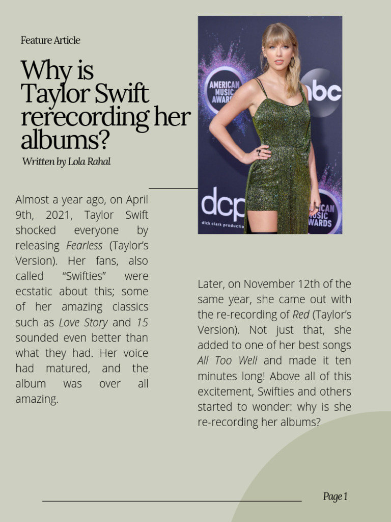 Taylor Swift Article Page | PDF | Taylor Swift | Music Industry