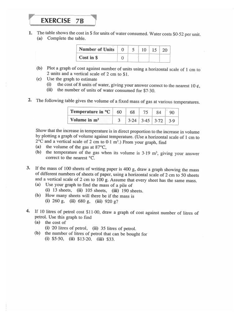 2B Exercise 7B | PDF